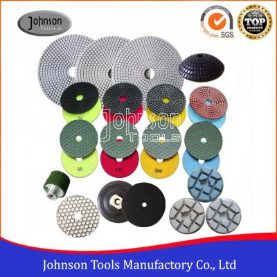 China Diamond Polishing Pads for Concrete Granite Marble 100mm Wet Dry Resin Bond for sale