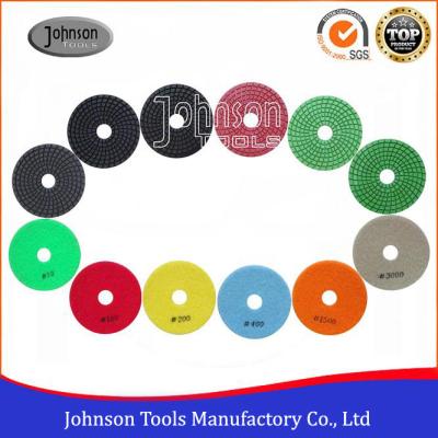 China Circular Wet Granite Polishing Pads 75-125mm Spiral Diamond Tools for Marble for sale
