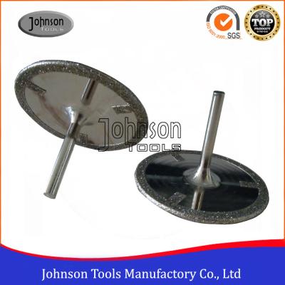 China Electroplated Diamond Grinding Wheel 75mm 44/60 Grit with Shank for Polyester Resin Fiberglass for sale
