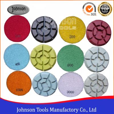 China 100mm Diamond Polishing Pads for Concrete Floor Countertop 7 Grit Sizes for sale
