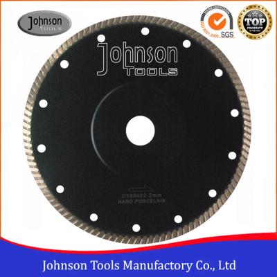 China 180mm Diamond Narrow U Turbo Saw Blade with Reinforced Ring for Tile Ceramic Cutting 1.7mm Segment for sale