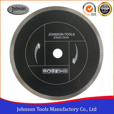 China 230mm Diamond Sintered Continuous Rim Ceramic Tile Saw Blade 2.0mm 22.23mm for sale