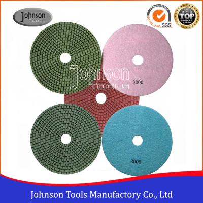China SGS Standard Diamond Wet Polishing Pad 180mm 7 Inch Resin Bond for Stone Polishing for sale