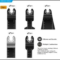 China 24PCS Universal Metal Wood Oscillating Multitool Quick Release Multi Tool Saw Blades for sale
