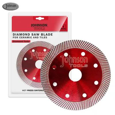 China 4 Inch Turbo Diamond Saw Blade for Porcelain Tile Stone 105mm 0.8mm Thin Dry Cutting Disc for sale