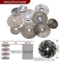 China Electroplated Double Sided Maple Leaf Diamond Saw Blade 105-300mm for Marble Glass Cutting Grinding for sale