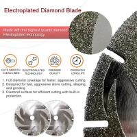 China Electroplated Double Sided Maple Leaf Diamond Saw Blade 105-300mm for Marble Glass Cutting Grinding for sale