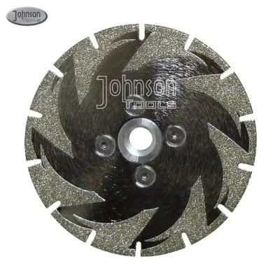 China Electroplated Double Sided Maple Leaf Diamond Saw Blade 105-300mm for Marble Glass Cutting Grinding for sale
