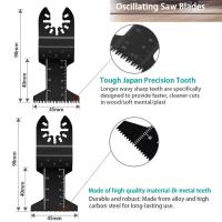 China 5 Piece Oscillating Tool Blades Kit for Wood with Nails Fast Cut 3.81 Inch Flush Cut and Rigid Scraper for sale