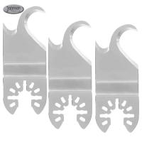 China 3 Pack Oscillating Multi Tool Hook Knife Blades Stainless Steel 2 Adapters for Cutting Roofing Asphalt Shingles PVC Floor Carpet for sale