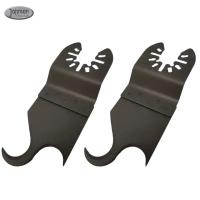 China 3 Pack Oscillating Multi Tool Hook Knife Blades Stainless Steel 2 Adapters for Cutting Roofing Asphalt Shingles PVC Floor Carpet for sale