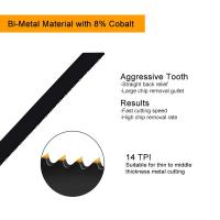 China 5 Pack 9 Inch 14TPI Bi-Metal Reciprocating Saw Blades for Heavy Metal Cutting for sale