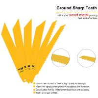 China 6-Piece Bi-Metal Reciprocating Saw Blade Set 6 Inch for Wood Metal Plastic Drywall Cutting for sale