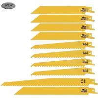 China 10 Piece Bi-Metal Reciprocating Saw Blade Set 6-9 Inch for Wood and Metal Cutting for sale