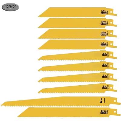 China 10 Piece Bi-Metal Reciprocating Saw Blade Set 6-9 Inch for Wood and Metal Cutting for sale