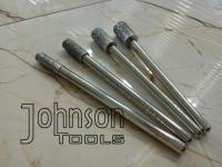 China 10mm Electroplated Diamond Mounted Points Grinding Head for Rotary Tools 60mm Length for sale