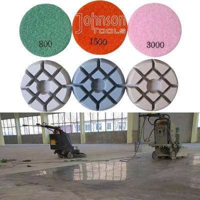 China 3 Inch Diamond Concrete Polishing Pads 7 Step Wet Disc for Floor Grinding 80mm for sale