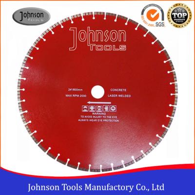 China 600mm Diamond Turbo Cutting Saw Blade for Cured Concrete 42 Segments 25.4mm Arbor for sale