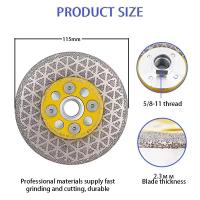 China Electroplated Double-Sided Diamond Saw Blade 105mm 22.23mm for Glass Marble Cutting Grinding for sale
