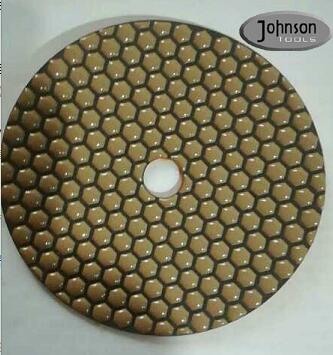 China 7 Inch 180mm Honeycomb Dry Diamond Polishing Pads - Super Soft Type for Stone Surface with 50-3000 Grit Options for sale