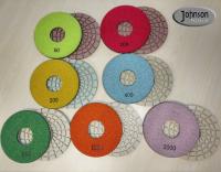 China 5 Inch Ceramic Bond Dry Diamond Polishing Pads for Concrete - 125mm Diameter, 5mm Thickness, 7 Grit Options for sale