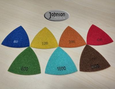 China 75mm Triangle Diamond Polishing Pads Electroplated Metal Bond for Stone Concrete for sale