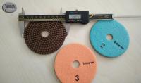China 4 Inch 100mm 3 Step Wet Diamond Polishing Pad for Granite Marble Stone Polishing Tool for sale