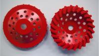 China 180mm Swirl Diamond Grinding Wheel 24 Teeth 22.23mm Hole for Stone Concrete for sale