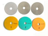 China White 3 Steps 4 Inch Wet Diamond Polishing Pads for Stone and Marble - 100mm Diameter, 3-Step Process for sale