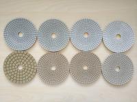 China 125mm White Wet Polishing Pad 2.5-3.0mm Thickness for Marble #50 to #3000 Grit for sale