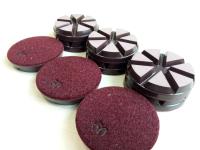 China Ceramic Bond Transitional Dry Concrete Polishing Pads 3 Inch Grit 50-400 for sale