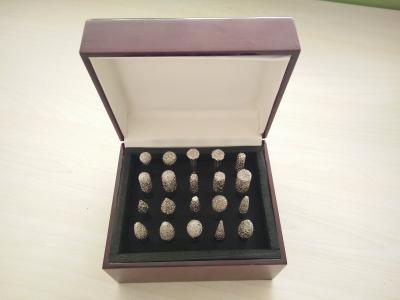 China 6mm Shaft Vacuum Brazed Diamond Mounted Points Grit 30/45 for Grinding Carving for sale