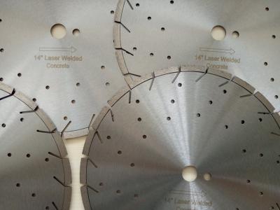 China 14 Inch Diamond Concrete Cutting Blade 350mm with Cooling Holes SGS GB for sale