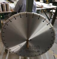 China 450mm Laser Welded Diamond Loop Concrete Saw Blade 40mm Segment 22.23mm Arbor for sale