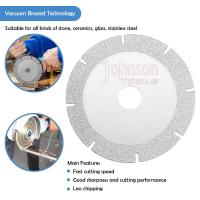 China 4 Inch Vacuum Brazed Diamond Marble Cutting Disc 100mm for Ceramic Glass for sale