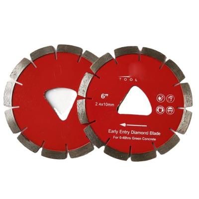 China 6 Inch Early Entry Concrete Diamond Blade for Soff Cut 150mm Green Concrete Saw for sale
