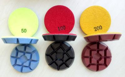 China 3 Inch 75mm Colorful Concrete Floor Polishing Pads 11mm Thickness for Efficient Grinding for sale