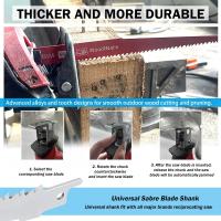 China 225mm 5TPI Wood Pruning Reciprocating Saw Blade 9 Inch CR-V for Fast Cutting for sale
