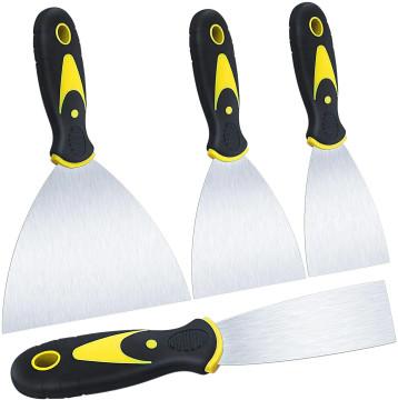China 4 Pack Multi Putty Knife Scrapers Set Stainless Steel Paint Scraper Blade 1.5 Inch for sale