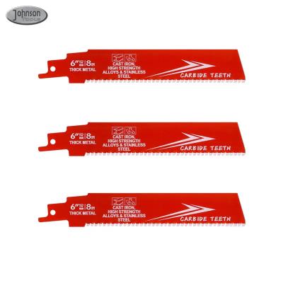 China 6 Inch Bi Metal Reciprocating Saw Blade 8TPI for Metal Cast Iron Alloy Steel Cutting for sale