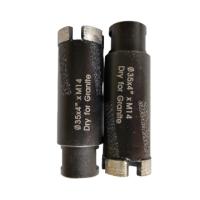 China OD 35mm Diameter Dry Diamond Core Drill Bits With Brazed Rods For Hard Granite for sale