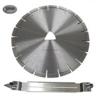 China Silver 12 Inch Early Entry Diamond Concrete Saw Blade with Soff Cut Skid Plates 480x53x50mm for sale