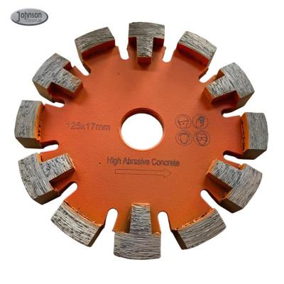 China 125mm 17mm Protection Teeth Tuck Diamond Saw Blades for Medium Hard Concrete - 22.23mm Hole, 9600 RPM for sale