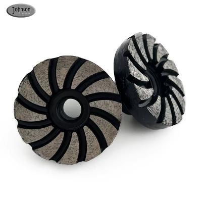 China 4 Inch Concrete Grinding Wheel Curve Edged Segment 16 20 Grit for Stone for sale
