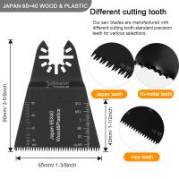 China 65x40mm Oscillating Multi Tool Blade for Wood and Plastics - 1-1/2 Inch Plunge Cut Depth High Carbon Steel for sale