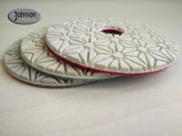 China 4-Inch Wet Diamond Polishing Pads 3-Step Set for Granite and Marble Surface Finishing for sale