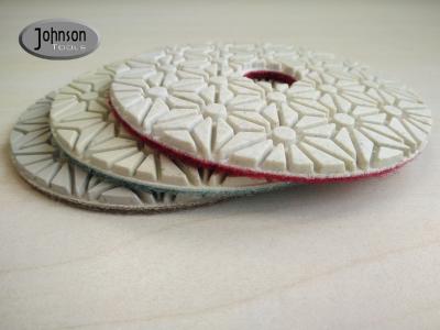 China 4-Inch Wet Diamond Polishing Pads 3-Step Set for Granite and Marble Surface Finishing for sale