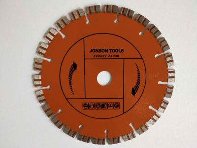 China 200mm Laser Welded Diamond Blade Concrete Saw Double Turbo Segments 22.23mm Arbor for sale
