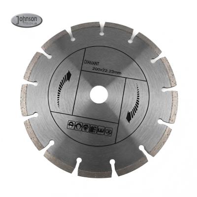 China 200mm Laser Welded Diamond Concrete Saw Blade for Asphalt Cutting 22.23mm Arbor for sale