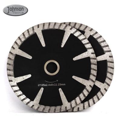 China 125mm Diamond Stone Cutting Blade for Granite Quartz Concave Turbo for sale